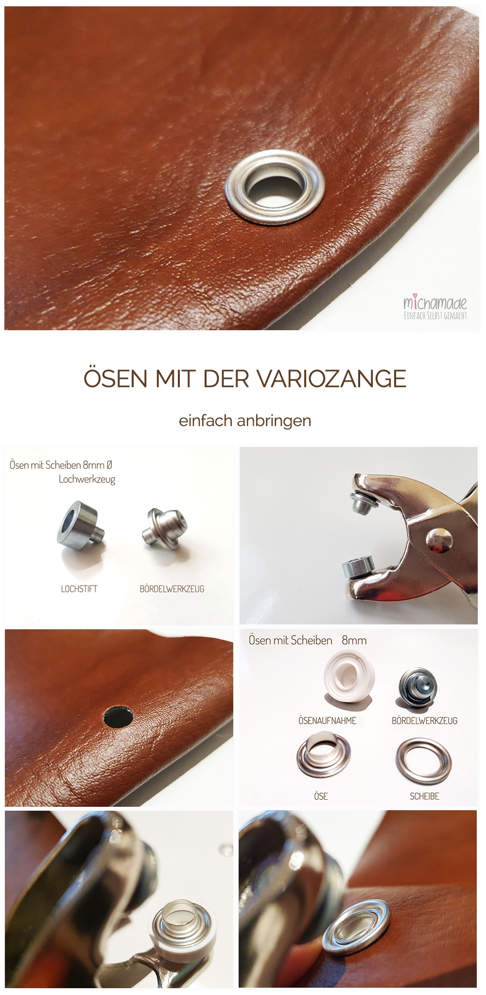 Ösen mit Scheiben einsetzen – michamade